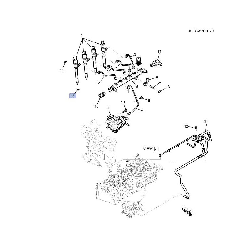 Commander joint injecteur Captiva C100 CHEVROLET (96820585) pas cher ...