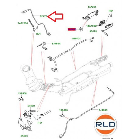Commander SONDE LAMBDA LAND ROVER (LR166782) pas cher sur RLD Autos
