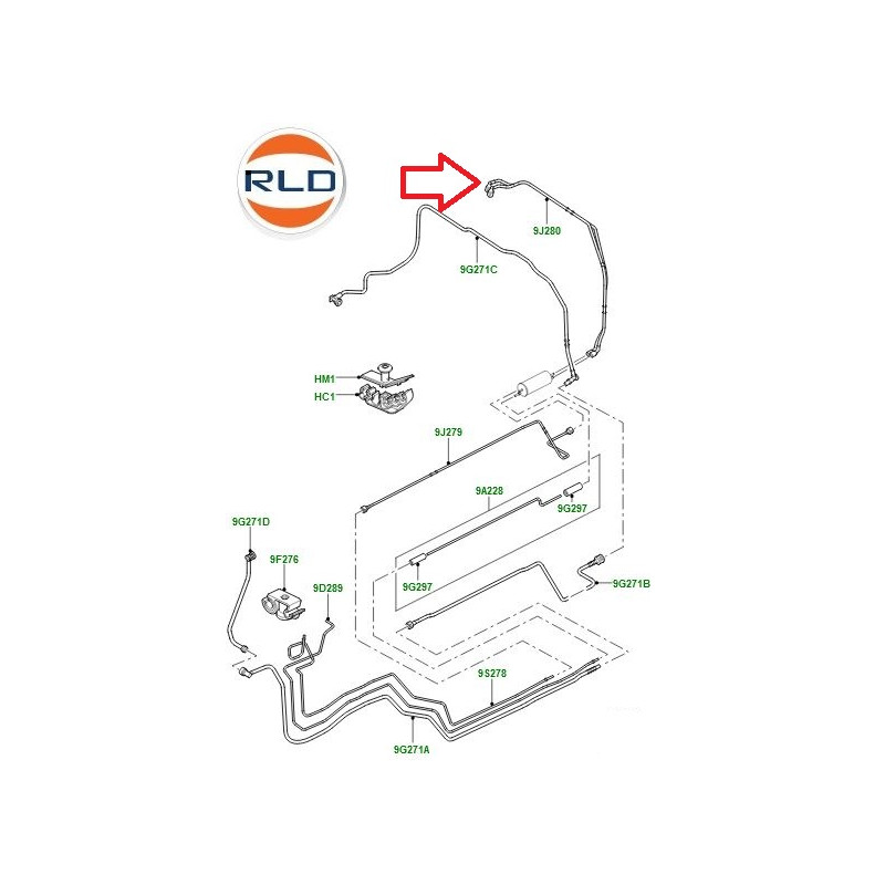 Commander tuyau de combustible LAND ROVER (WJP000480) pas cher sur RLD ...
