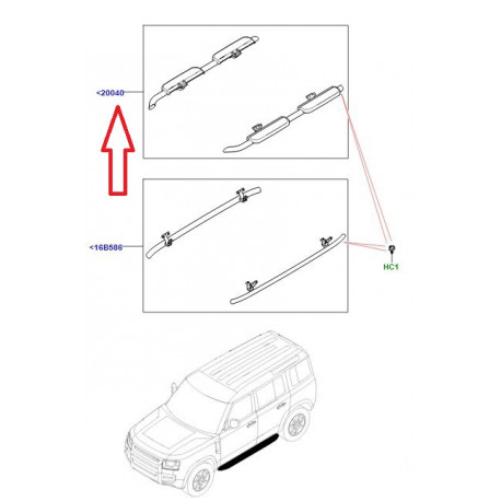 Commander Marchepied New DEFENDER 110 LAND ROVER (VPLEP0525LR) pas cher ...