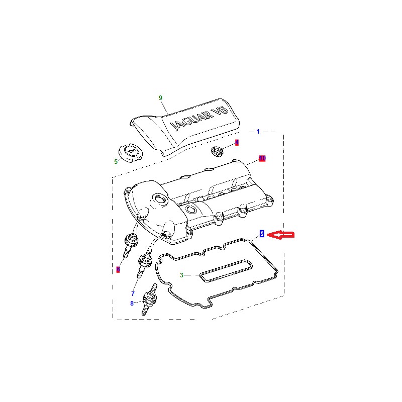 Commander joint de cache culbuteur droit JAGUAR (17N1H) pas cher sur ...